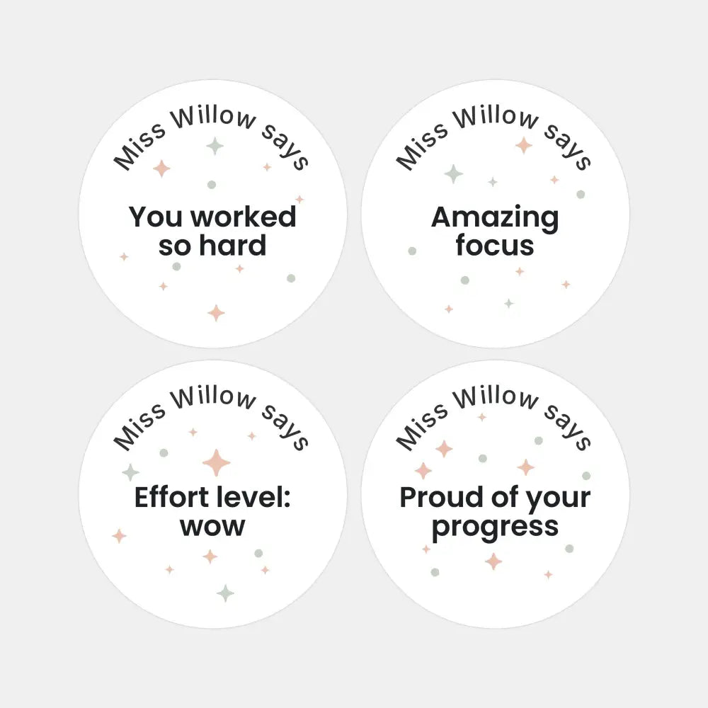 Personalised Effort & Progress Reward Stickers